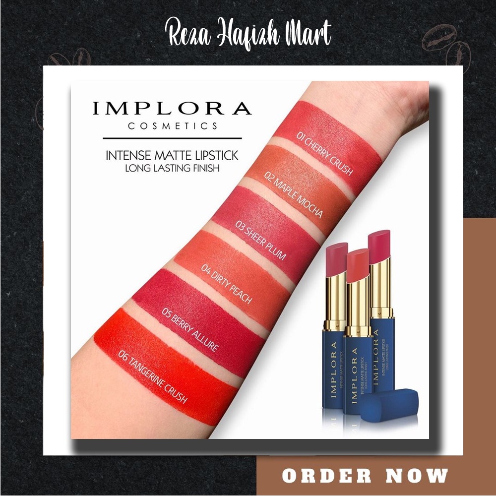 Jual Implora Intense Matte Lipstick Long Lasting Finish Original ...