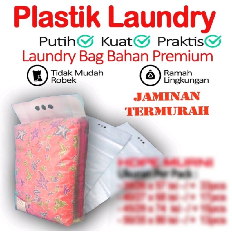 Jual Plastik Laundry Jinjing HD 3 Jari 10 KG / Plastik LAUNDRY Kiloan ...