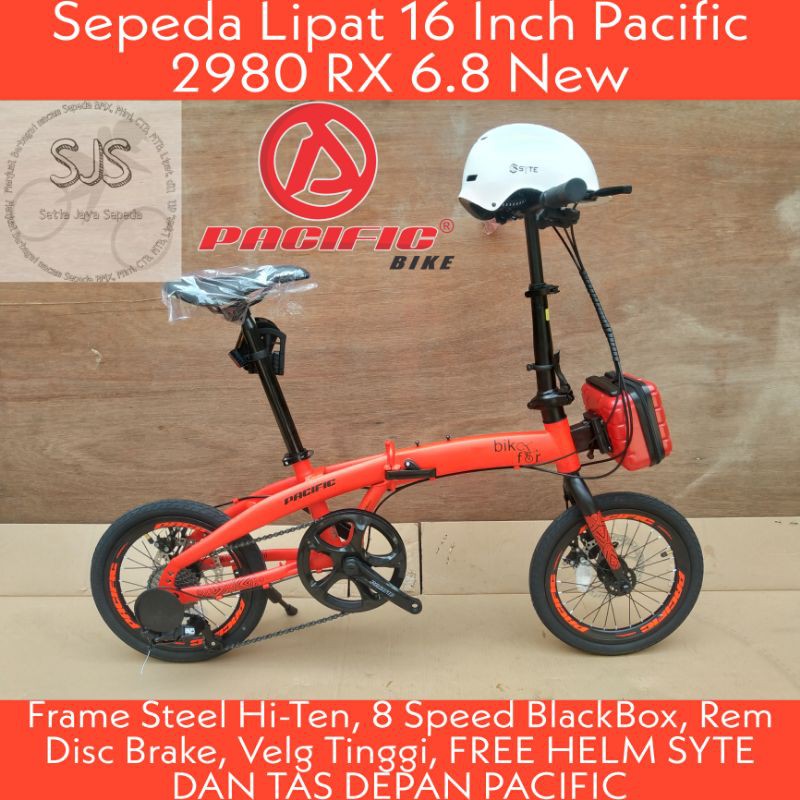 Jual Sepeda Lipat / Folding Bike 16 Inch PACIFIC 2980 RX 6.8 VT Steel 7 ...