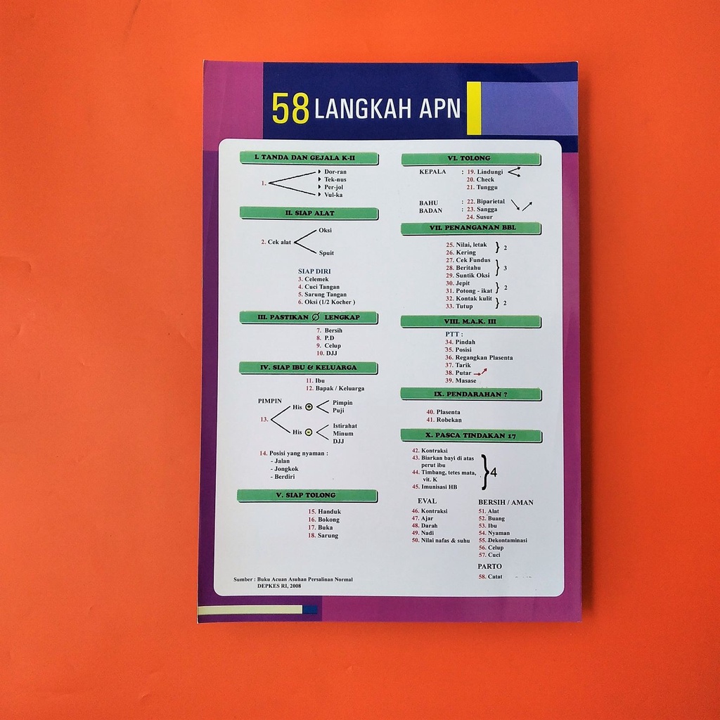Jual Poster 58 Langkah APN, Poster Asuhan Persalinan Normal | Shopee ...