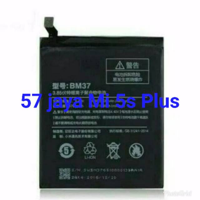 Jual Baterai Batterey Xiaomi Mi 5S Plus BM37 Original | Shopee Indonesia
