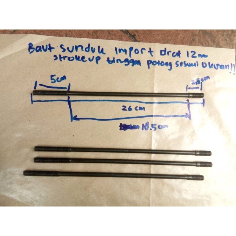 Jual baut sunduk tusuk sate ancer edo racing tiger gl mp mio karisma ...