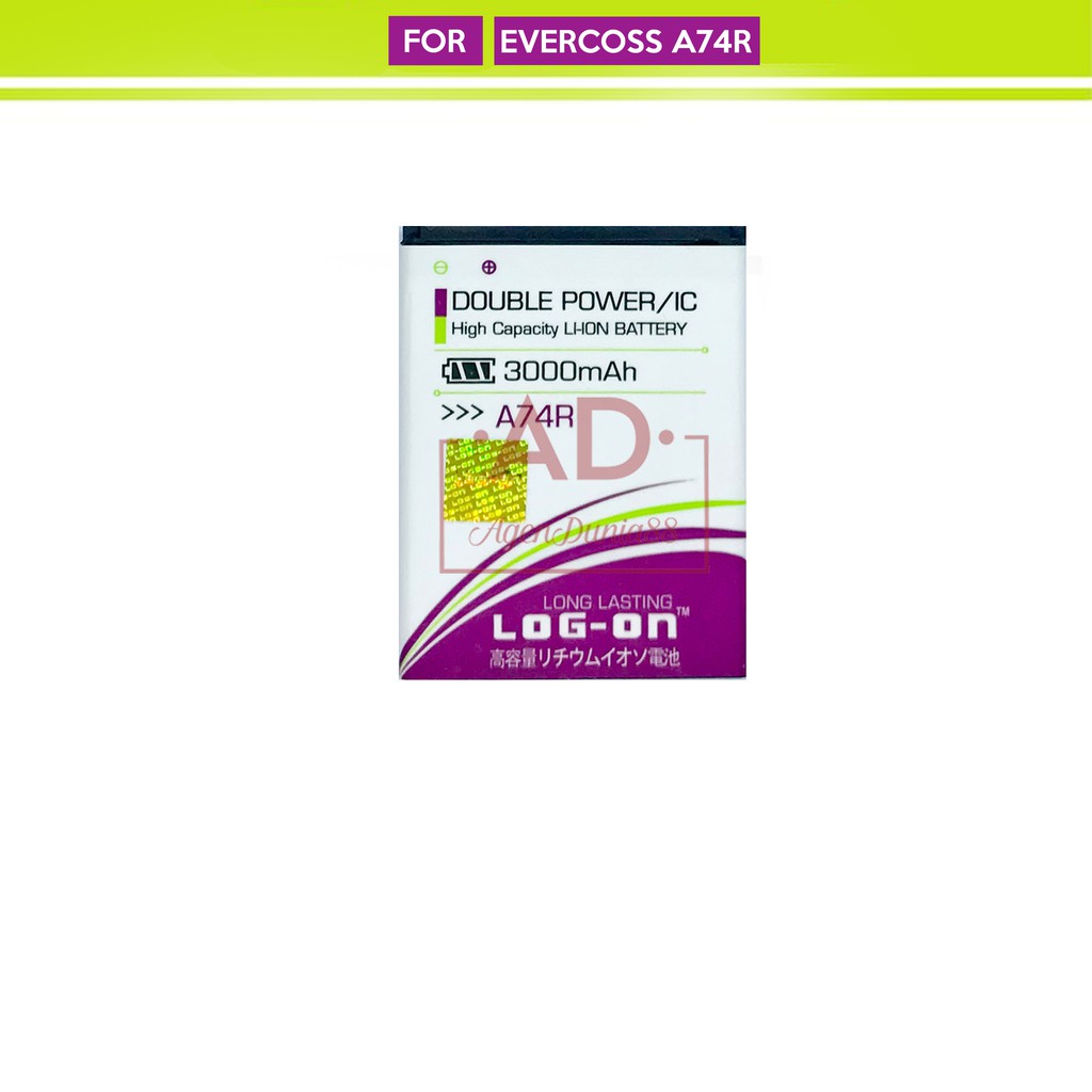 Jual BATERAI EVERCOSS A74R - WINNER X2 - LOG ON DOUBLE POWER BATTERY | Shopee Indonesia