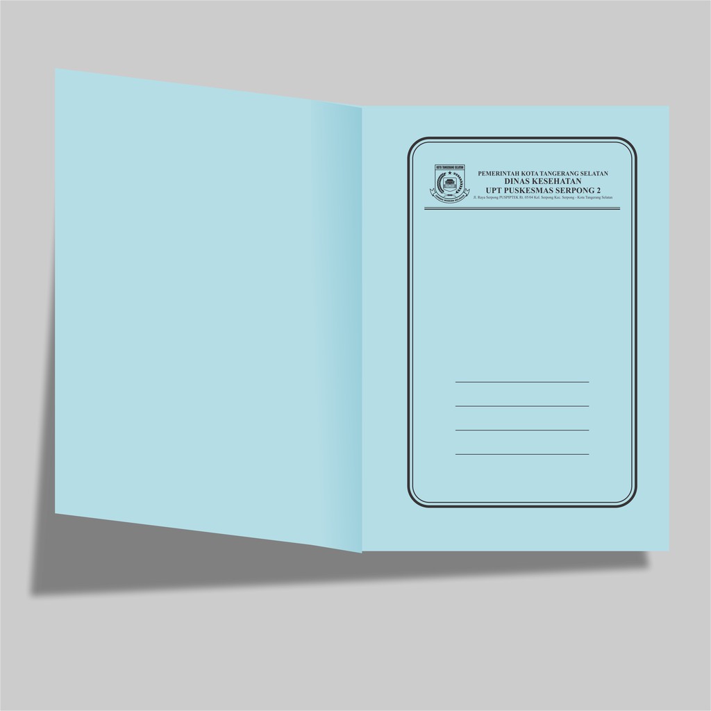 Jual Cetak Map Surat Uk. F4 Bahan Kartu Tik 1 Warna FREE DESAIN ...