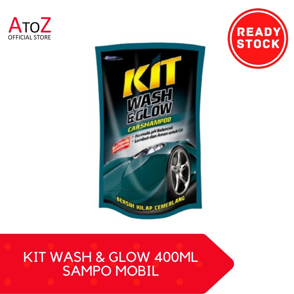 Jual KIT WASH & GLOW 400ML SAMPO MOBIL Pouch/SHAMPOO MOBIL | Shopee ...