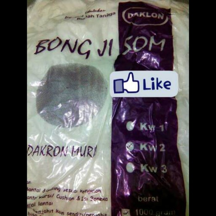 Jual Dakron / Dacron Kapas Sintetis Silikon / Dakron KW2 1KG Bong Ji ...