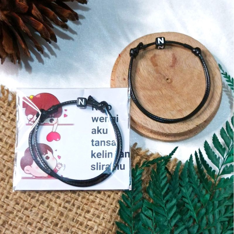 Jual Gelang Inisial Huruf / Initial Single Slide (Xsemplar) | Shopee ...