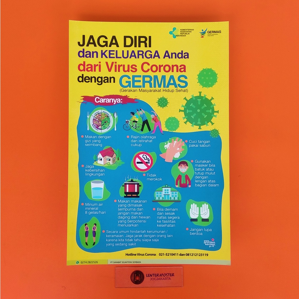 Jual Poster Waspada Corona 1, Poster edukasi pencegahan corona ...