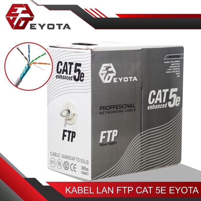 Jual Kabel Lan Ftp Cat 5E Original Eyota - Kabel Ftp / Stp Cat 5 (305M) | Shopee Indonesia