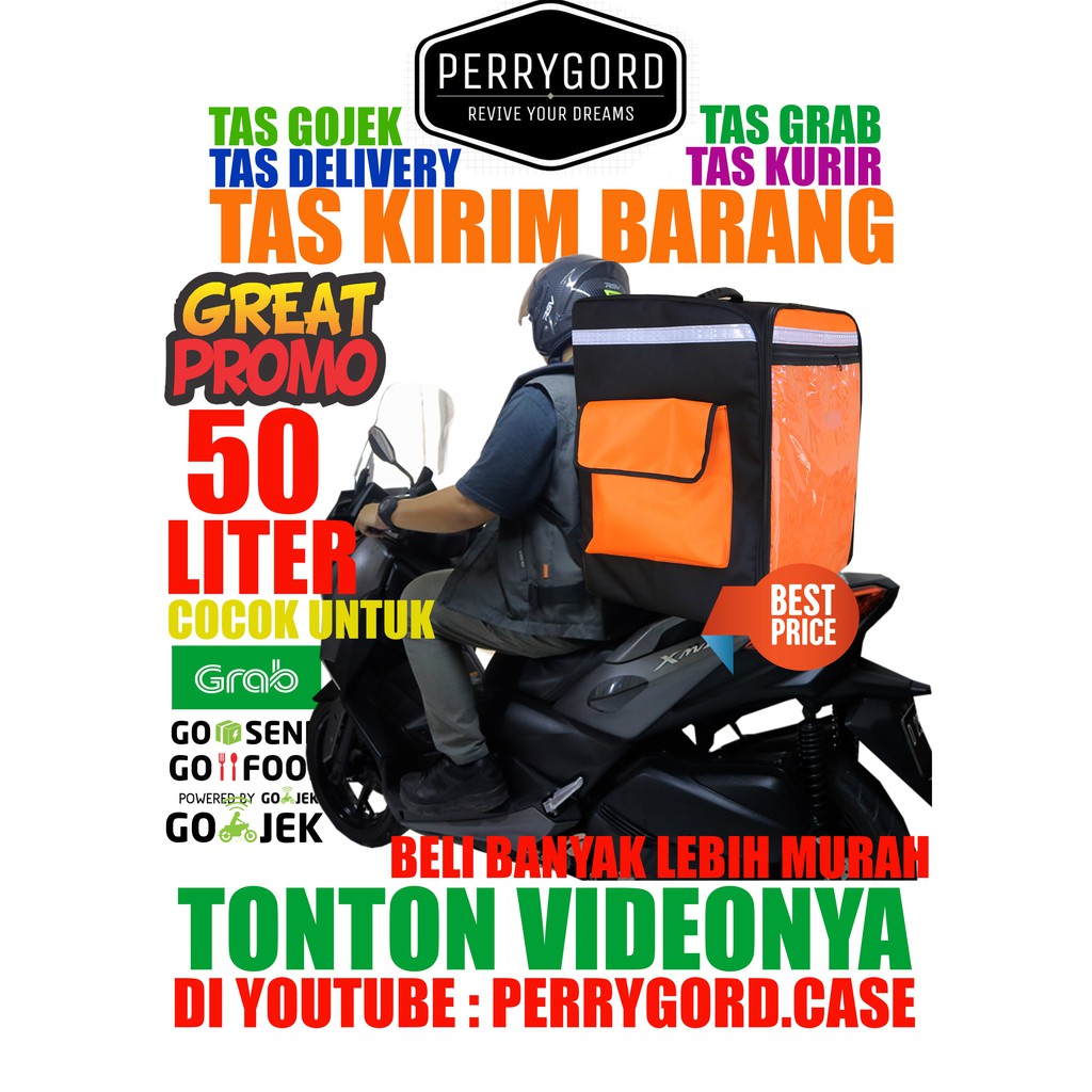 Jual Tas Delivery Box Makanan 50 LITER ORANGE | Shopee Indonesia
