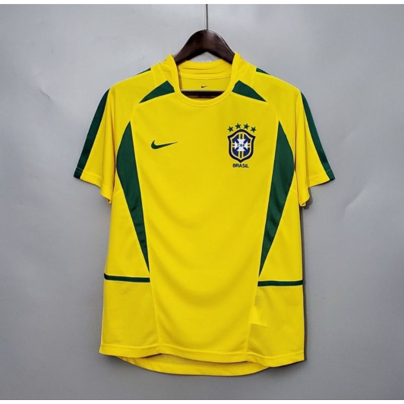 Jual JERSEY BRASIL HOME RETRO 2002 TIMNAS BRAZIL KLASIK CLASIC GO GRADE ...