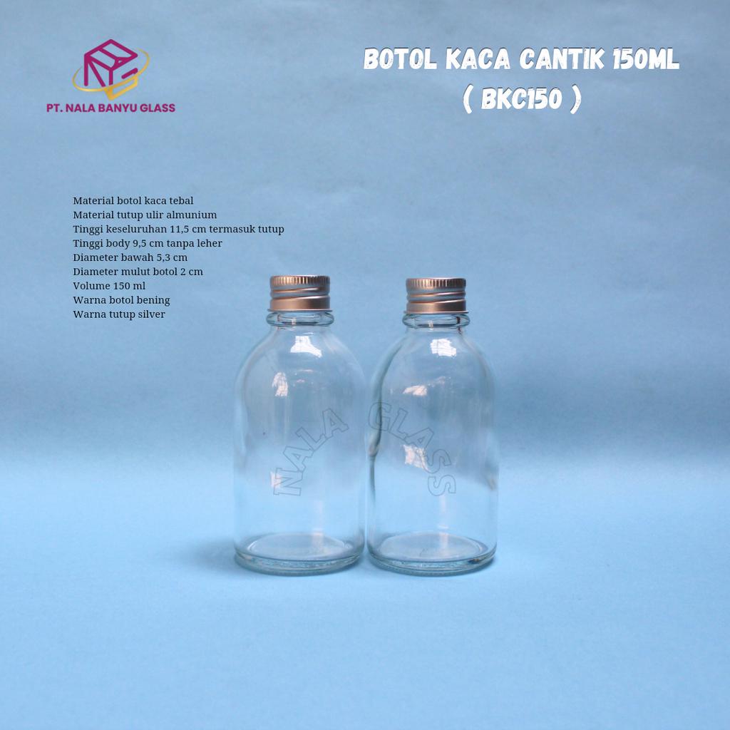Jual BKC150 botol kaca 150ml bulat / botol juice / botol kopi / botol ...