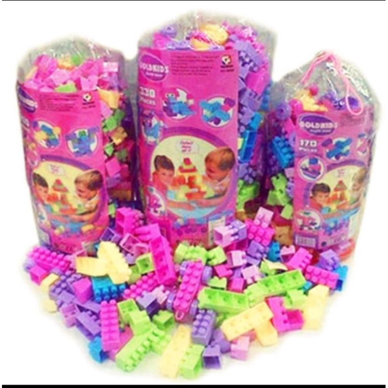 Jual Block Susun Block Goldkids 180 Pcs (Isi 130 Pcs" Promo"Free 50 Pcs ...