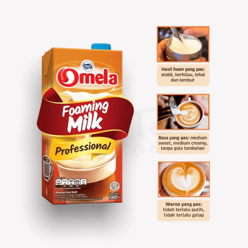 Jual Omela foaming milk 1 liter/1000ml (1krtn/12pcs) frisian flag ...