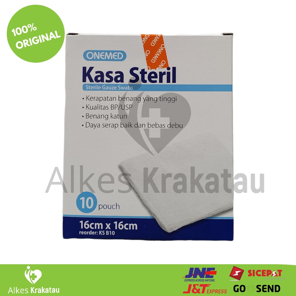 Jual Kasa steril Onemed 16 x 16cm isi 10 / One med 16x16 Sterile Gauze ...