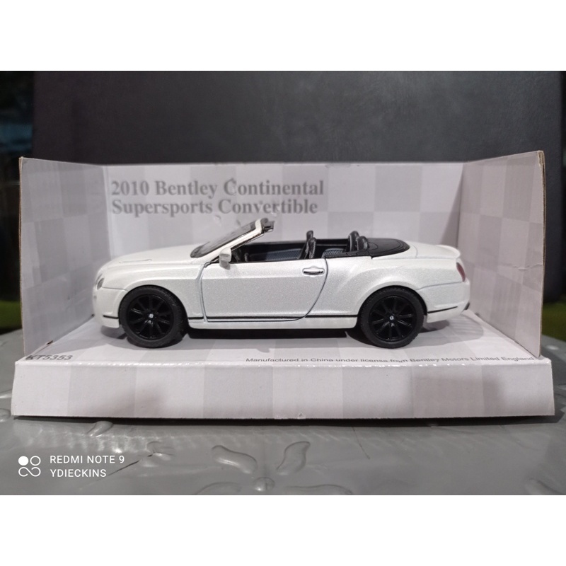 Jual Diecast Kinsmart 2010 Bentley Continental - White | Shopee Indonesia