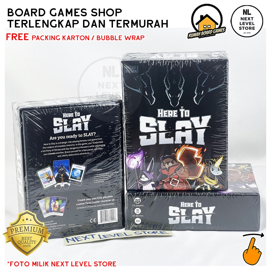 Jual Here to Slay Board Games Card Game by Unstable Unicorns Permainan ...