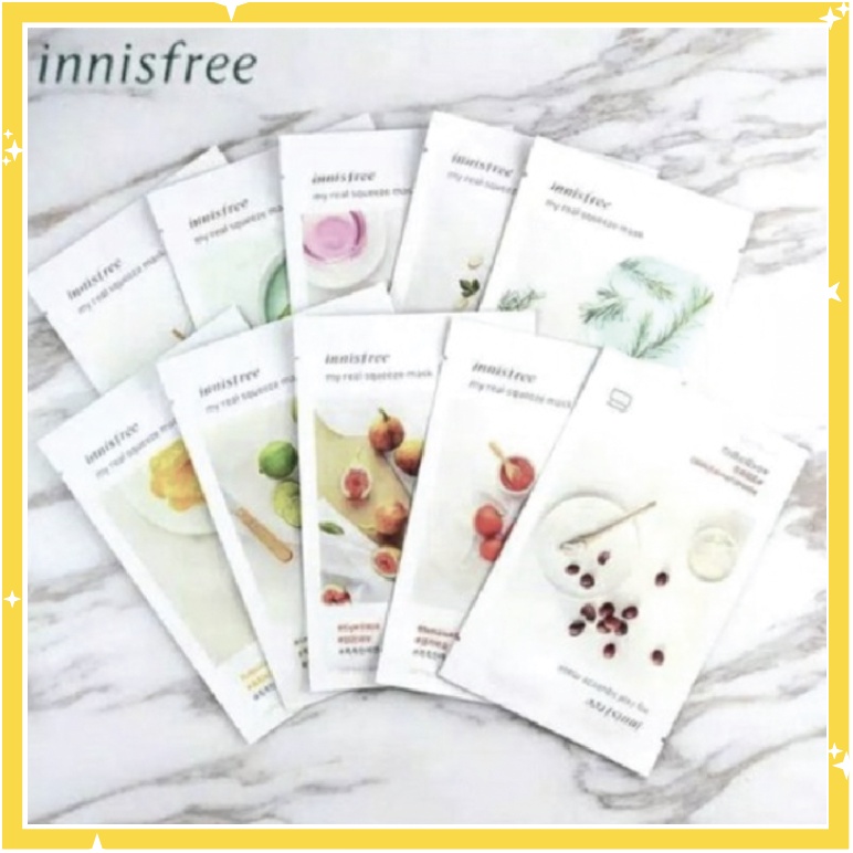 Jual [PROMO] Innisfree Sheet Mask My Real Squeeze Masker Innnisfree wajah muka | Shopee Indonesia