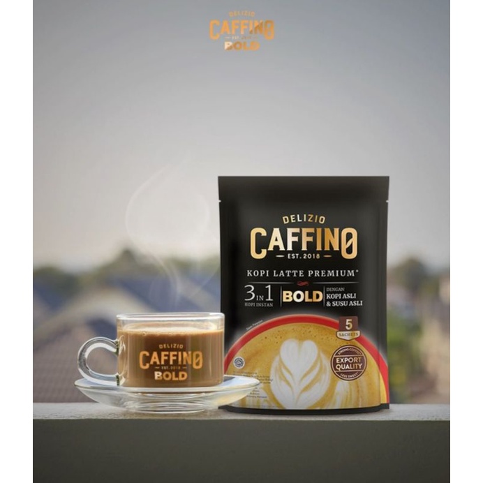 Jual CAFFINO BOLD kopi latte premium 3 in 1 kopi instant (isi 5 sachet ...
