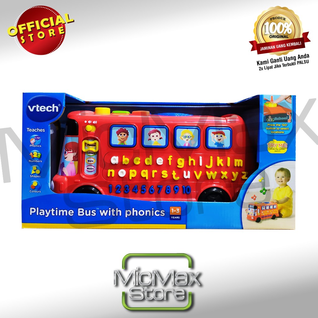 Jual Vtech Playtime Bus With Phonics | Shopee Indonesia