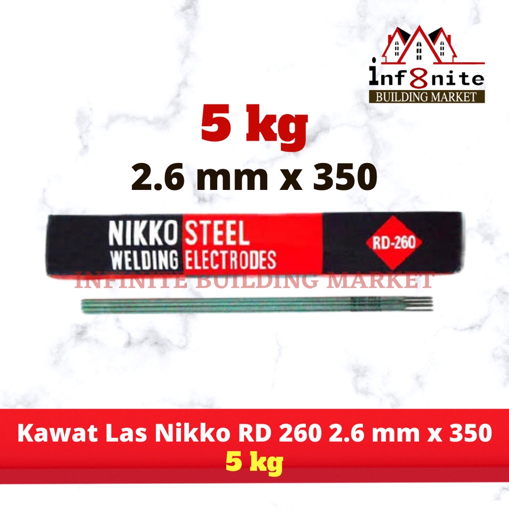 Jual Kawat Las Listrik Nikko Steel RD 260 Welding Electrode 2,6 mm 5 kg | Shopee Indonesia