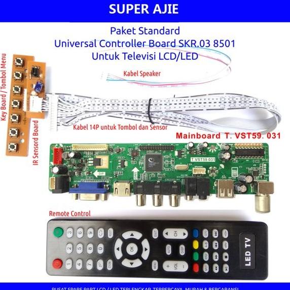 Jual Paket Universal Board Lcd Led Tv Mesin Driver Panel Layar Monitor ...