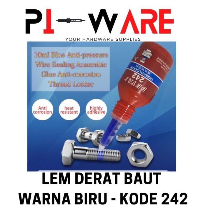 Jual Lem 242 Untuk Baut Glue Screw Adhesive Threadlocker Perekat Drat ...