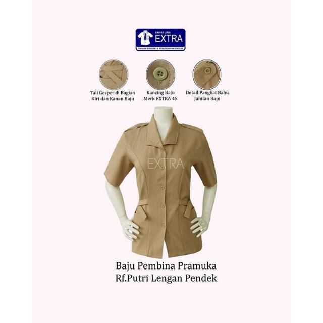 Jual SERAGAM BAJU PEMBINA PRAMUKA RAFILO PUTRI LENGAN PENDEK | Shopee ...