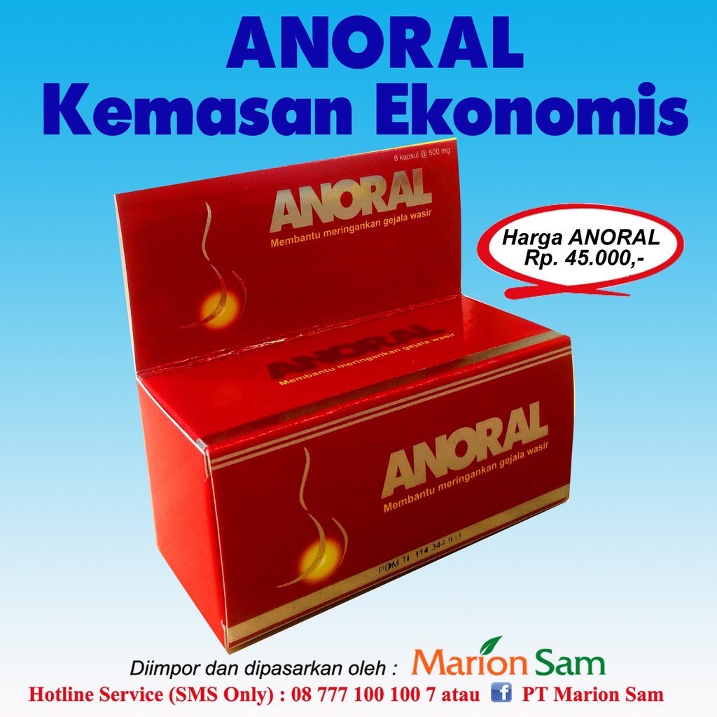 Jual ANORAL KAPSUL Kemasan Ekonomis Agen Resmi PT. Marion Sam | Shopee ...