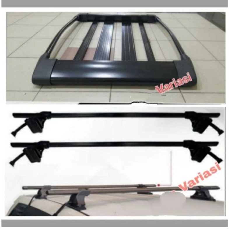 Jual Paket Rack Bagasi Rak Atas + Kaki Rack Jepit Body Platinum Mobil ...