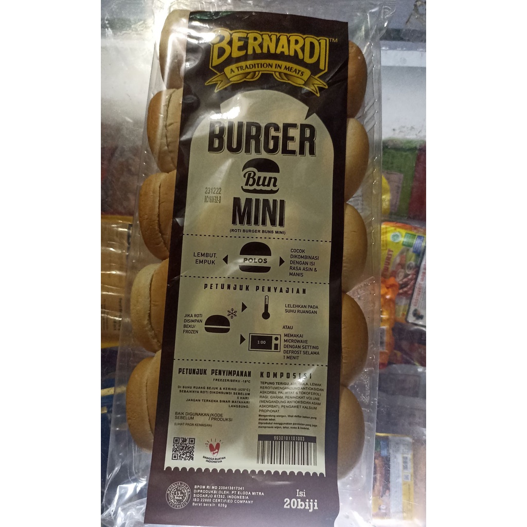 Jual Bernardi Roti Burger Mini isi 20pcs | Shopee Indonesia