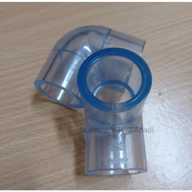 Jual Elbow Knee PVC Transparan Clear Bening Sch 40 1 " inchi DN 25 ...