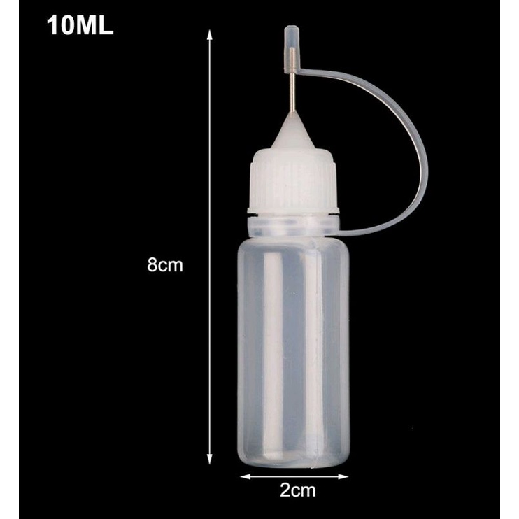 Jual botol jarum Kosong 10ml botol Lem akrilik/botol Refill Liquid/hena ...