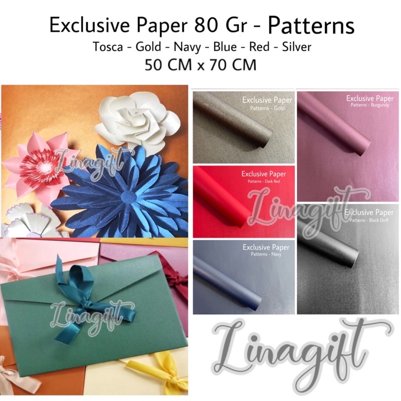 Jual ( 2 Lembar ) KERTAS EXCLUSIVE EMBOSSED 80 GR PATTERNS - KERTAS KADO EMBOS PEARL CLASSIC ...