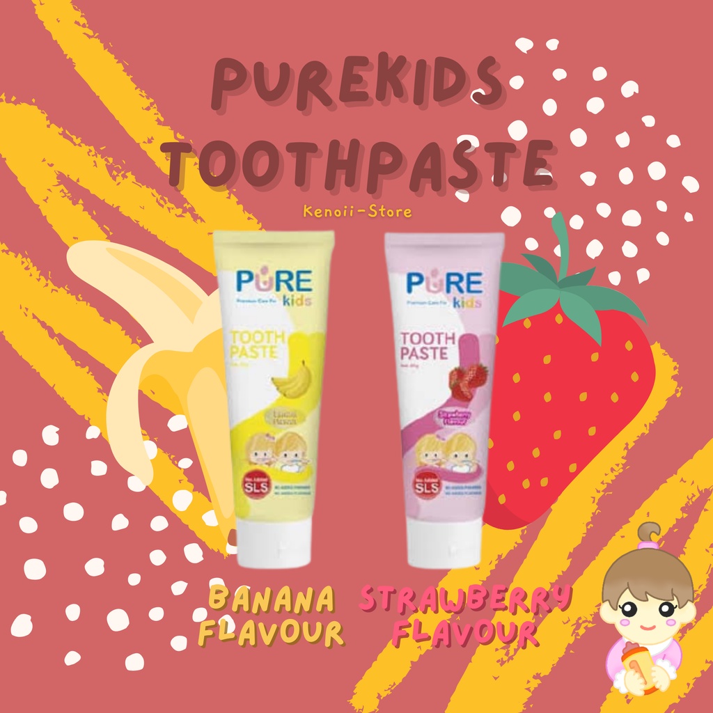 Jual Pure Kids Toothpaste Odol Anak 50 gram ORIGiNAL aman pasta gigi ...