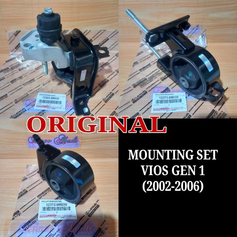 Jual ENGINE MOUNTING SET VIOS OLD VIOS GEN1 ORIGINAL 1SET(3PCS ...