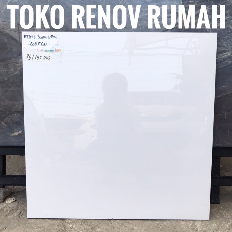 Jual granit 60x60 putih polos (GLOSSY)/ granit putih polos/ granit ...