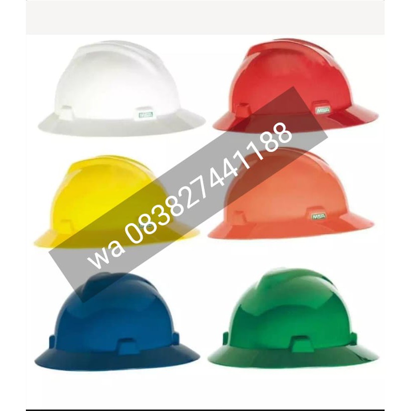 Jual Helm safety/proyek putih MSA FULL BRIM Lokal sarang fastrack/Putar ...