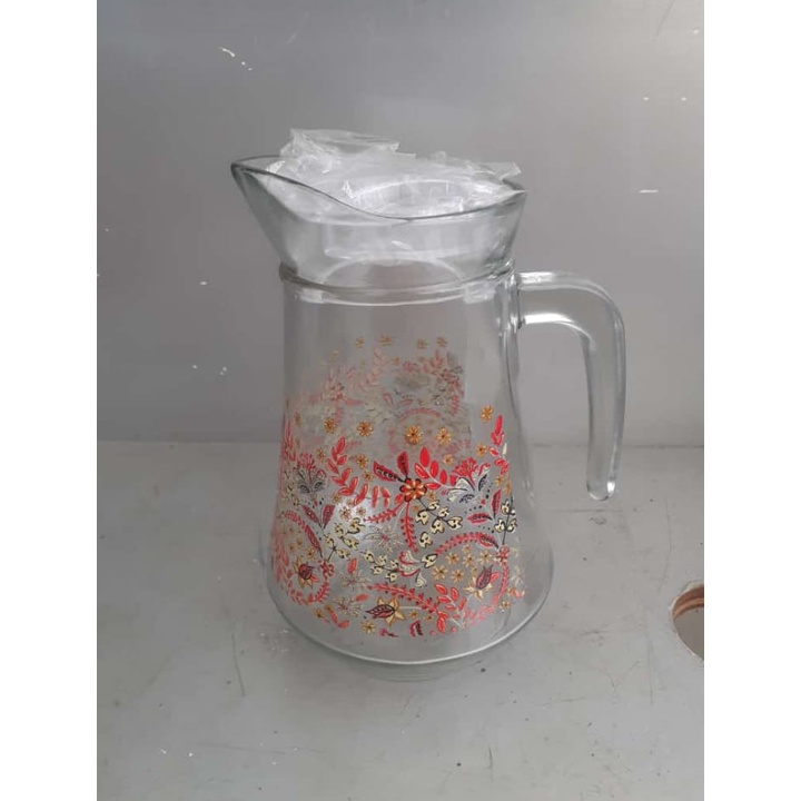 Jual Hampers Cantik Souvenir Teko Kaca Pitcher Set Cantik Drink Set ...