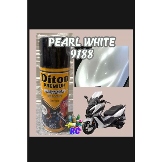Jual Pilok Cat Diton Premium Pearl White (9188) Putih Mutiara 400cc. Tahan Bensin.Tidak Retak ...