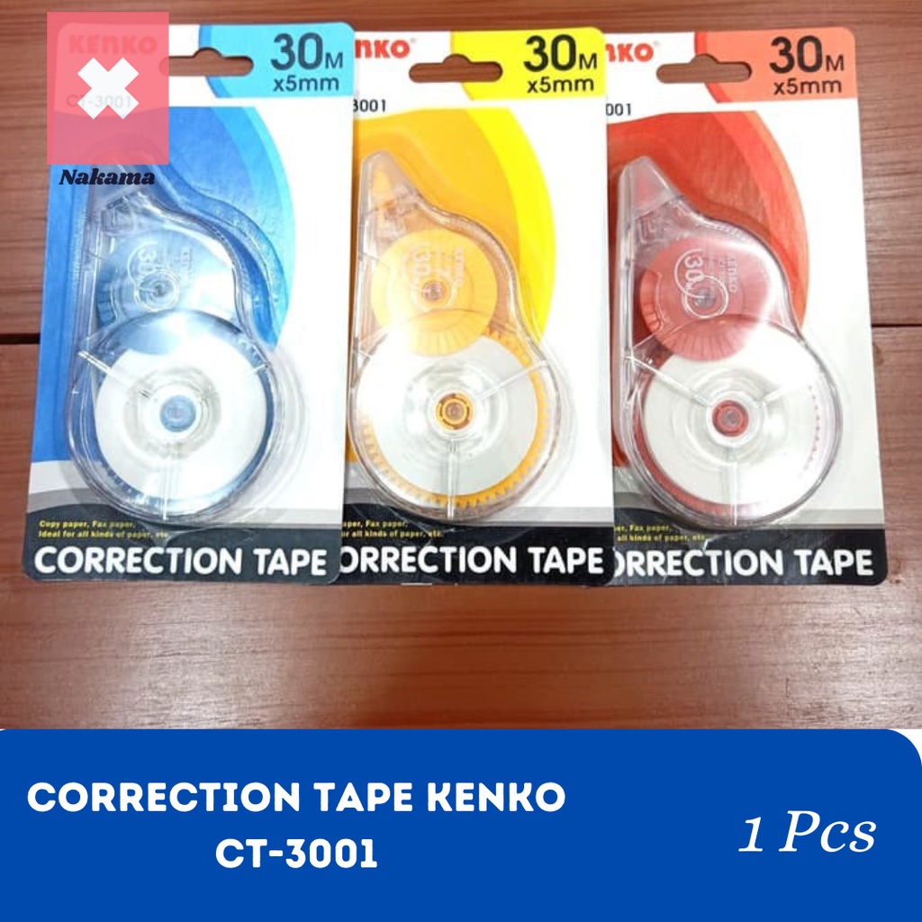 Jual TIPE EX KENKO STIPO KERTAS CT-3001 CORRECTION TAPE 30 METER ...