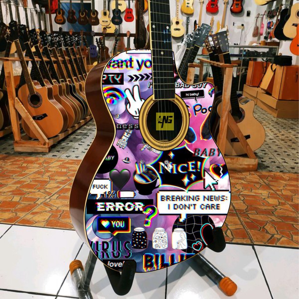 Jual Sticker Aesthetic Sticker GITAR Stiker Lucu // AESTHETIC CASE ...