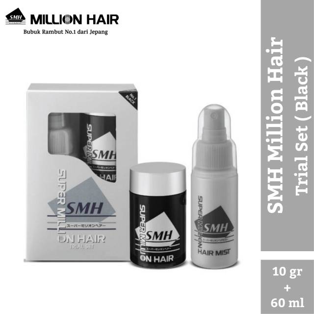 Jual SMH Million Hair Trial Set - Black / Penebal Rambut / Bubuk Rambut ...
