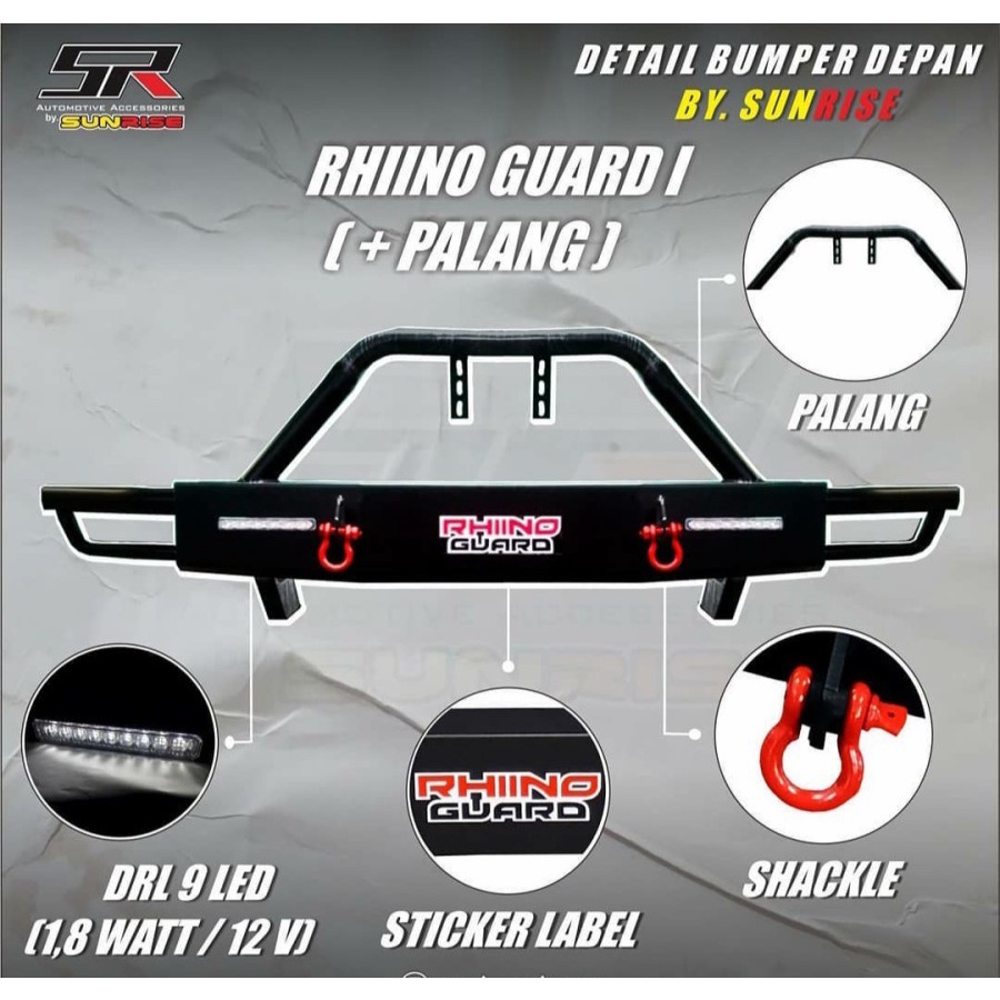 Jual Bumper Depan Rhino Guard 1 (Tanpa Palang atau Dengan Palang) lampu ...