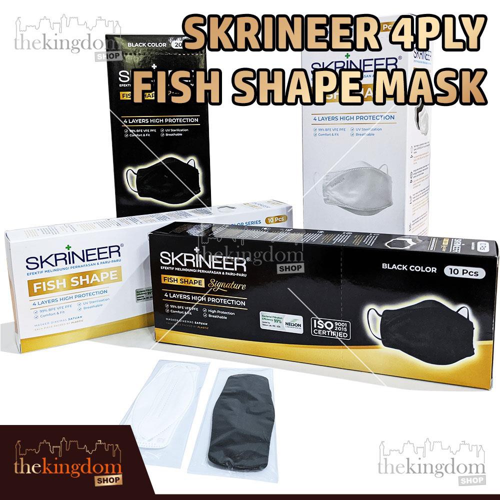 Jual Skrineer Fish Shape Mask 4ply /10 /20 Earloop Masker 4 Lapis KF94 ...