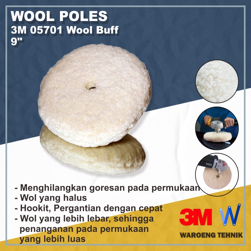 Jual Wool Poles 9Inch 3M 5701 Wool Buff 2+2 | Shopee Indonesia
