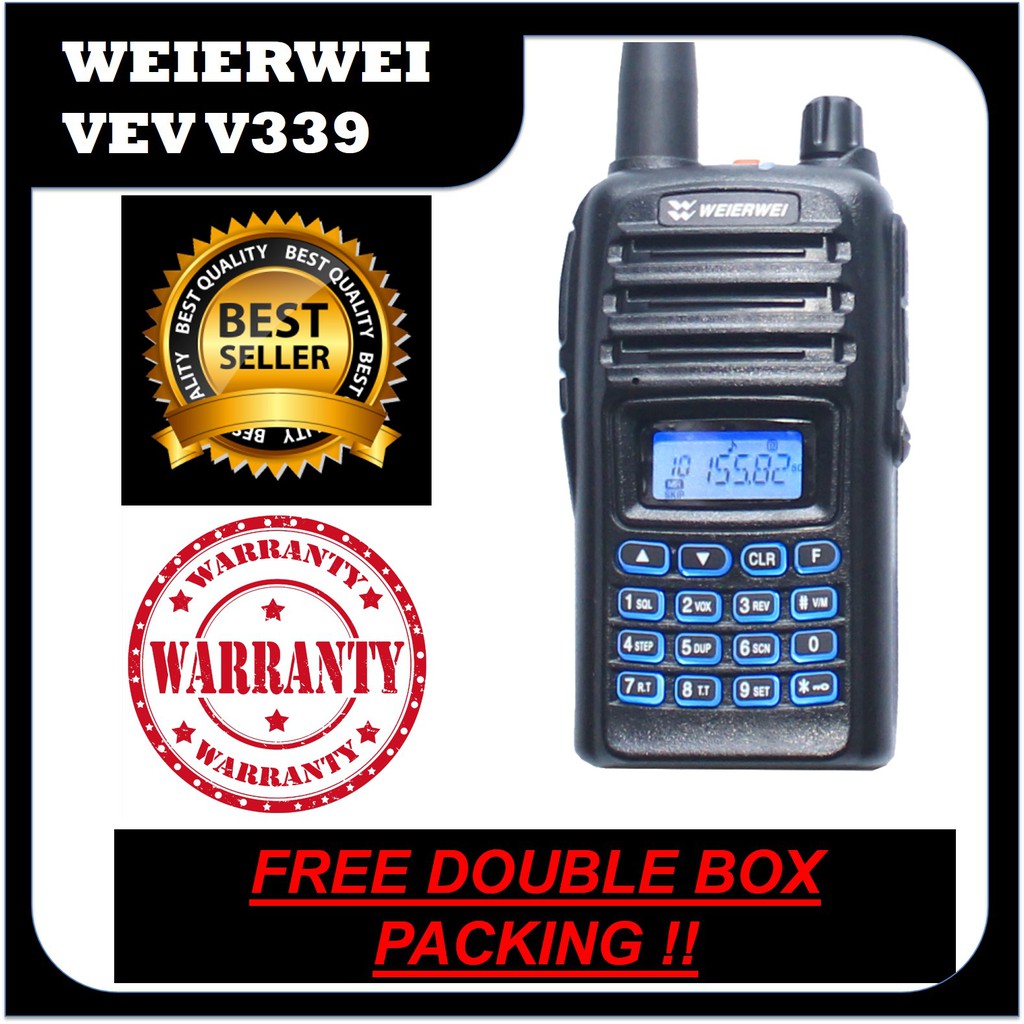Jual HT Weierwei VEV V339 Single Band VHF / Handy Talkie VEV V 339 Garansi 1 Tahun / Radio ...