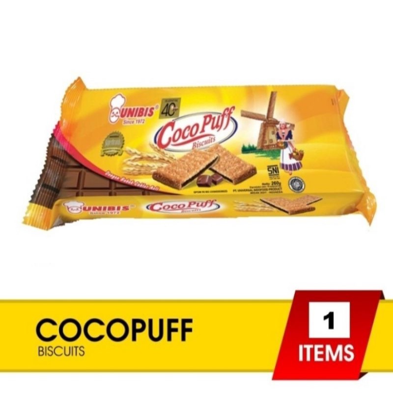 Jual UNIBIS COCO PUFF BISKUIT 240GR | Shopee Indonesia