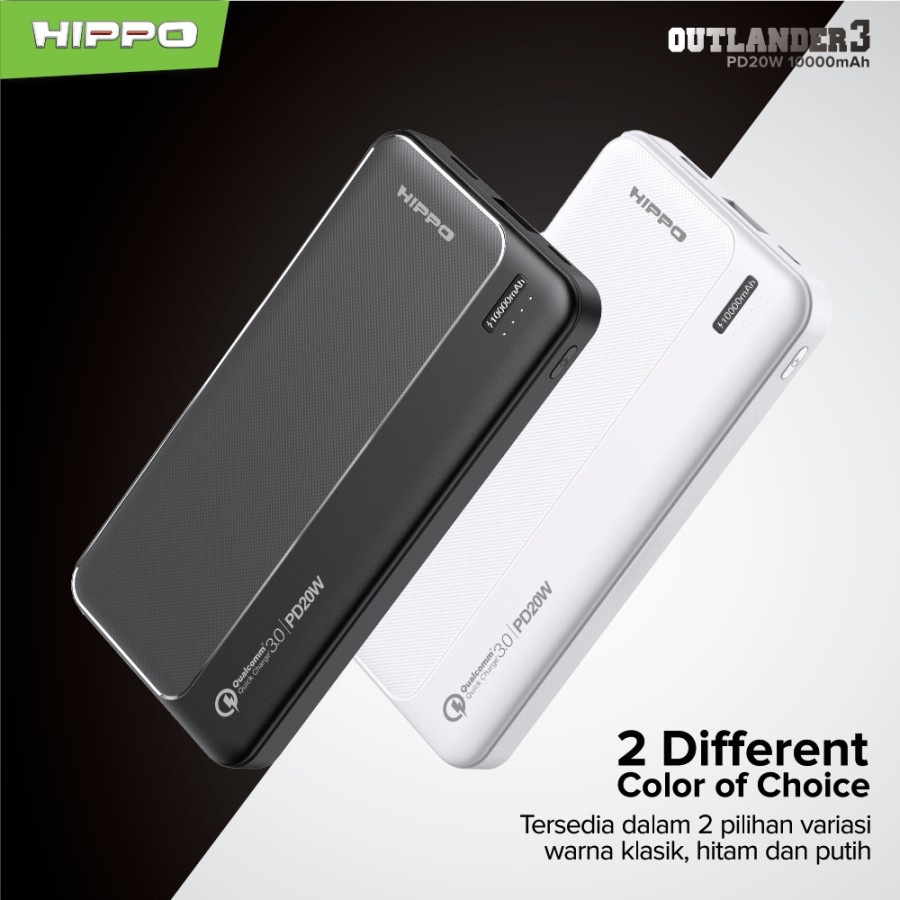 Jual Power Bank Hippo Outlander 2 PD 18W 10000 mAh SDC Type C Harga ...