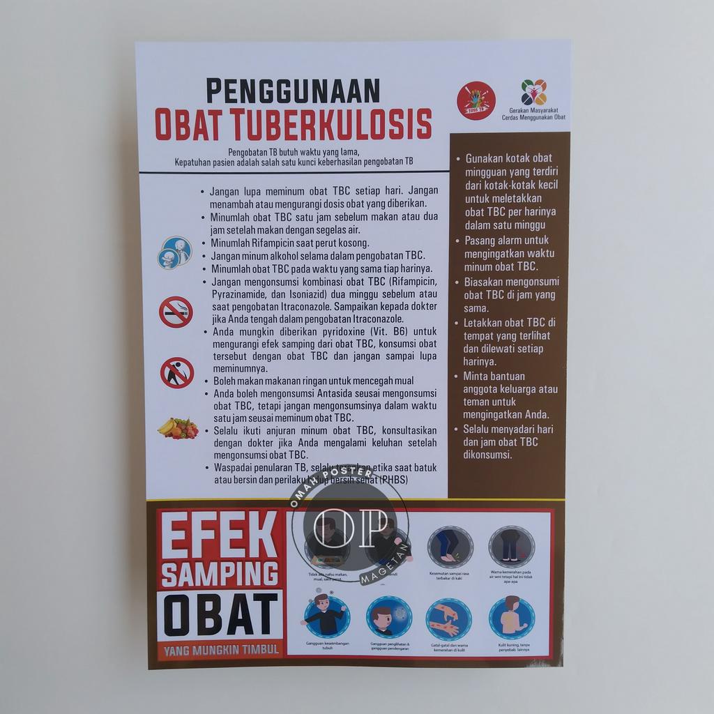 Jual Poster Penggunaan Obat Tuberculosis - Tuberkulosis - TB - TBC ...